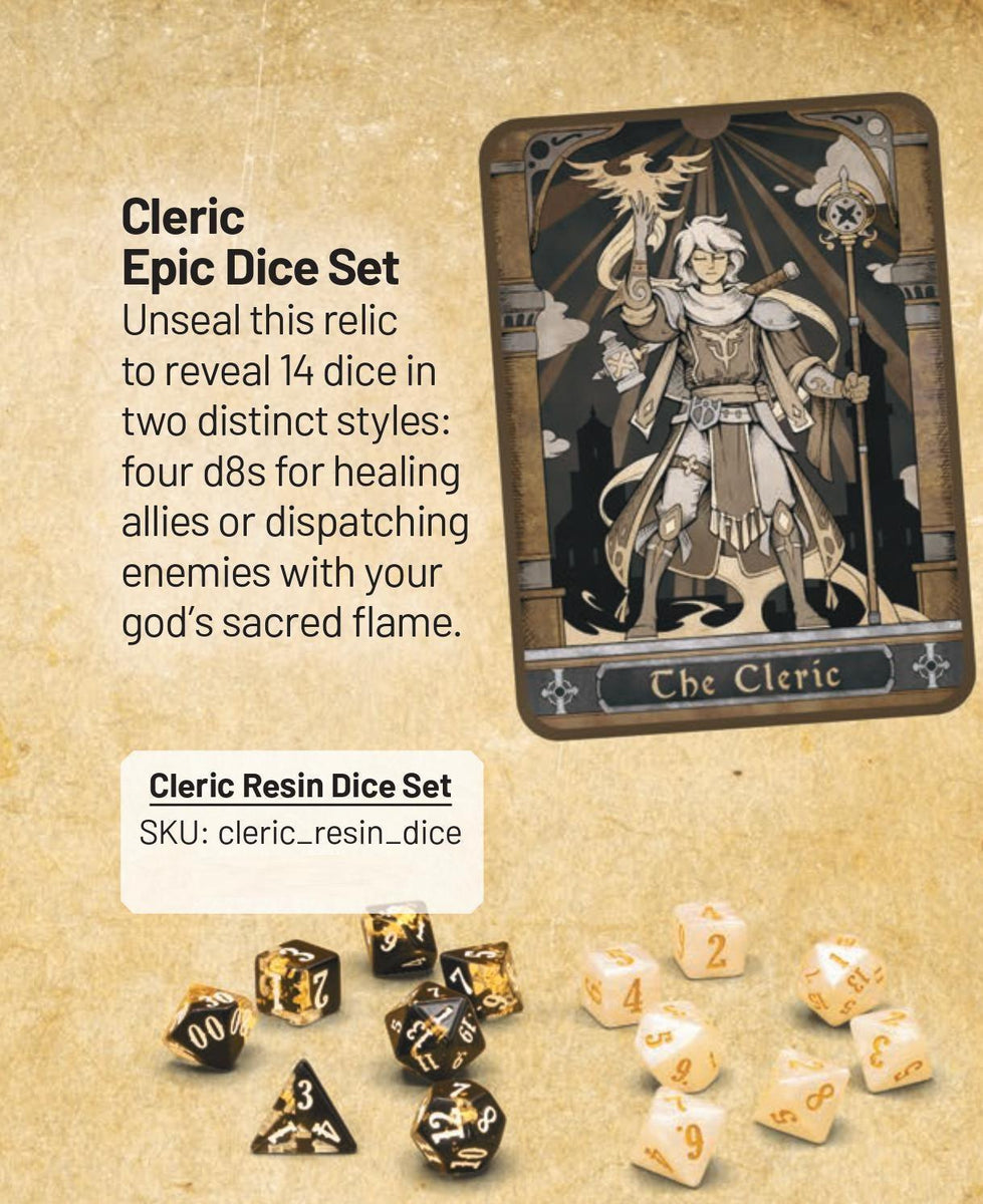 Beadle & Grimm's Cleric EPIC Dice Set & Rolling Tray – Gap Games