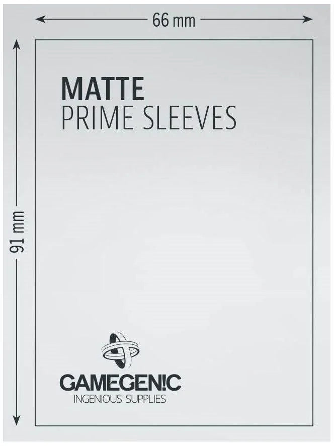 Gamegenic Matte Prime Card Sleeves Red (66mm x 91mm) (100 Sleeves Per ...