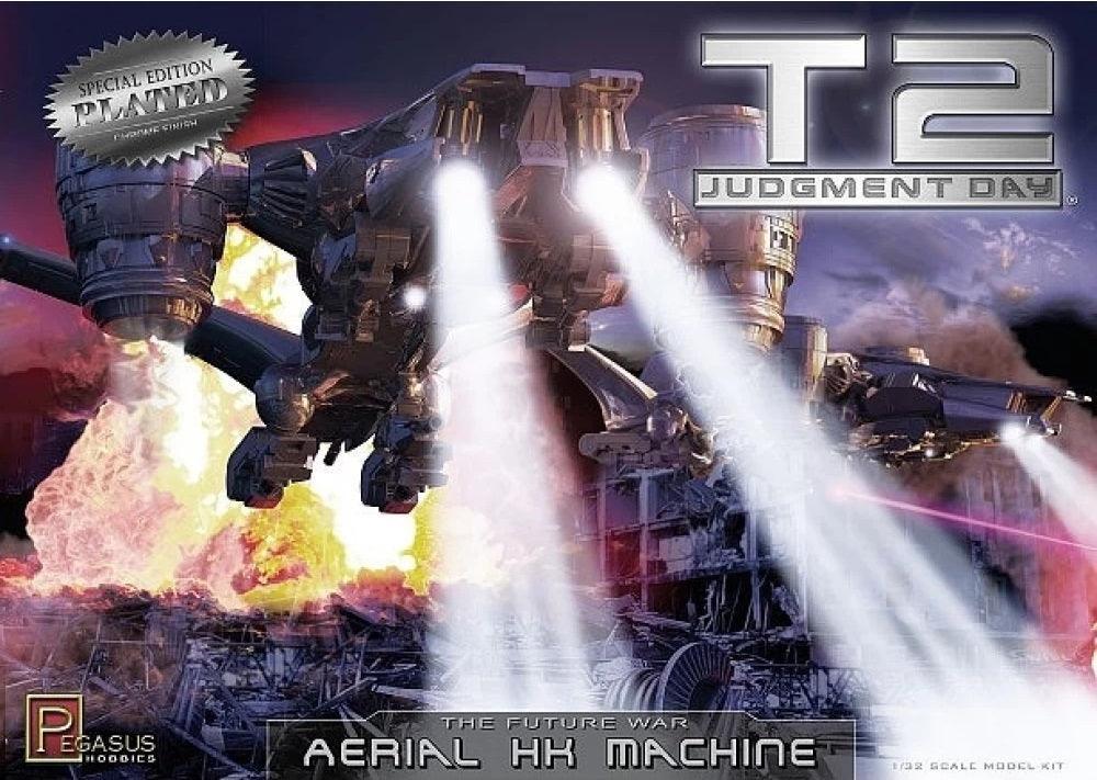Pegasus 1/32 Terminator 2 Aerial Hunter Killer Chrome Plated Edition ...