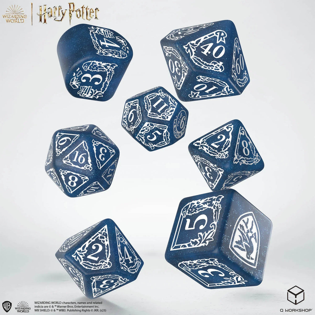 Q Workshop - Harry Potter Modern Dice Set - Ravenclaw - Blue Dice Set 7 ...