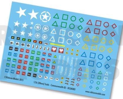 Rubicon Models - Commonwealth Vehicle Decals - Set 2 – Gap Games