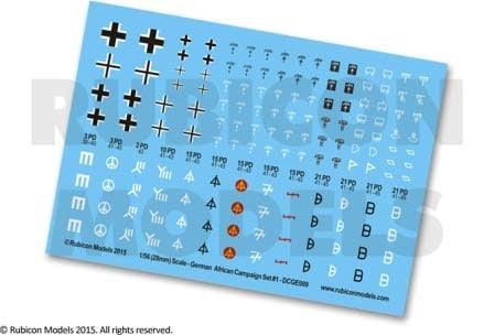 Rubicon Models - German Afrika Campaign Decals - Set 1 – Gap Games