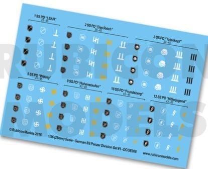 Rubicon Models - German SS Panzer Division Decals - Set 1 – Gap Games
