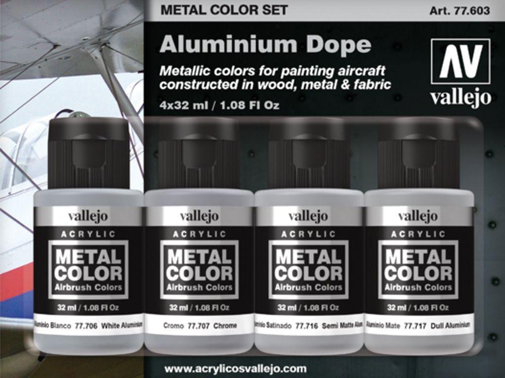 Vallejo Metal Colour - Aluminium Dope 4 Colour Acrylic Paint Set – Gap ...