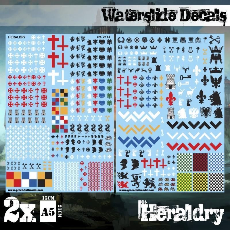 GREEN STUFF WORLD Waterslide Decals - Heraldry – Gap Games